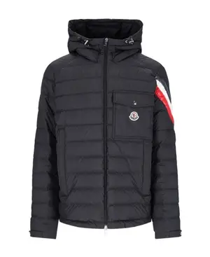 Moncler Berard Zip-up Short Padded Jacket - Black