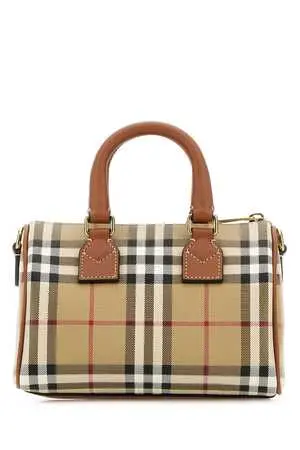Burberry Checked Zipped Tote Bag