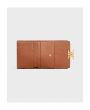 Celine Compact Wallet Triomphe In Triomphe Canvas
