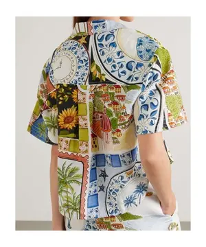 Farm Rio Short Sleeve Shirt With Flower-shaped Buttons