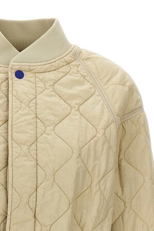 Burberry Quilted Buttoned Bomber Jacket - Nude