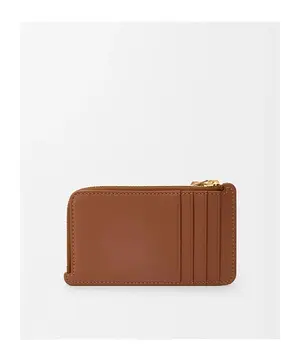 Loewe Knot Coin Cardholder In Shiny Nappa Calfskin - Brown