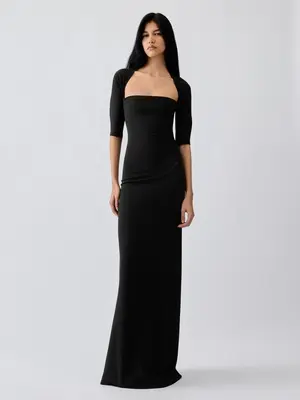 Jacquemus The Bolero Maxi Dress - Black
