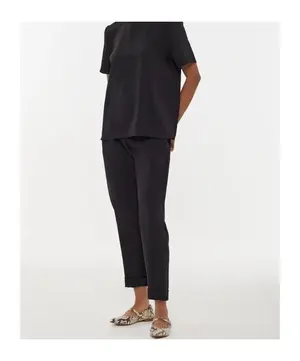 P.a.r.o.s.h Cuffed-hem Trousers With Pockets - Black