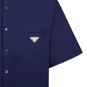 Prada Triangle Enamel Logo Buttoned Shirt