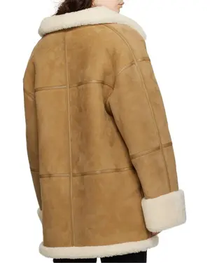 TOTEME Signature Shearling Zip-up Jacket - Brown