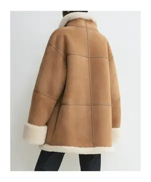 TOTEME Signature Shearling Zip-up Jacket - Brown