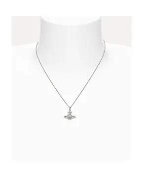 VIVIENNE WESTWOOD Silver Orb Logo Necklace