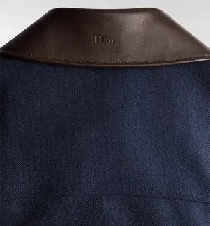 Dior Long-sleeved Leather Collar Jacket