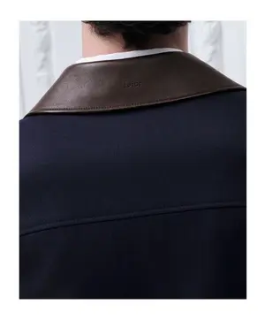 Dior Contrast Collar Blouson Jacket - Navy Blue