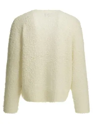 StÜssy Textured Buttoned Knit V-neck Sweater