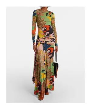 Etro Paisley Draped Gown