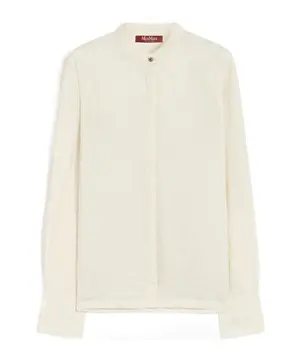 Max Mara Long Sleeve Shirt With Jeweled Cufflinks