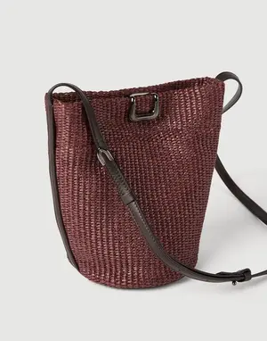 Brunello Cucinelli Sartorial Bucket Bag In Techno Raffia