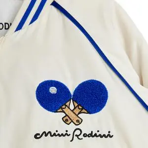MINI RODINI Bomber Jacket With Table Tennis Embroidery