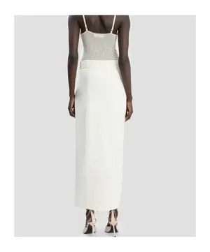 Victoria Beckham Side Slit Skirt - Light Brown
