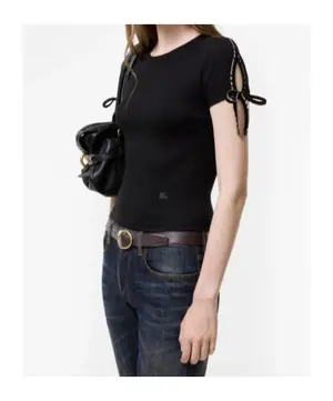 Burberry Lace-up Sleeve T-shirt
