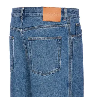 Loewe Anagram Embroidered Straight-leg Jeans