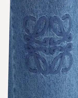 Loewe Anagram Embroidered Baggy Jeans