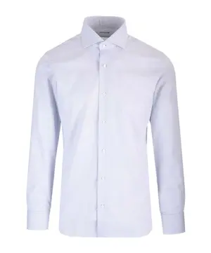 BARBA NAPOLI Long-sleeved Shirt - Light Blue