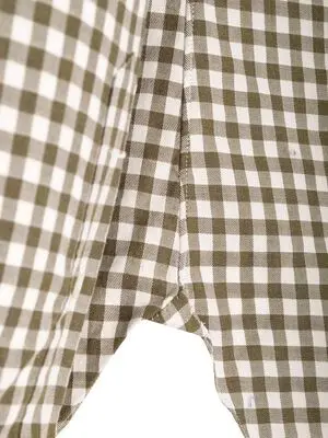 BARBA NAPOLI Curved Hem Checked Shirt