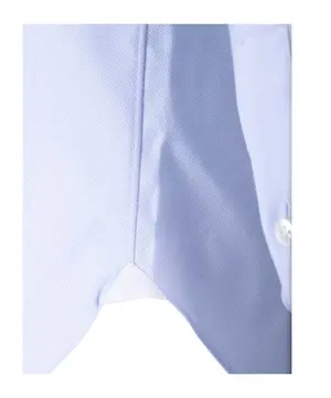 BARBA NAPOLI Long-sleeved Curved Hem Shirt - Light Blue