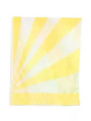 Dior 1970s Sunburst-print Scarf - Yellow