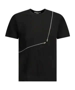 Comme Des Garçons Zip-detail Round Neck T-shirt