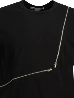 Comme Des Garçons Zip-detail Round Neck T-shirt