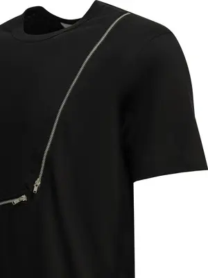 Comme Des Garçons Zip-detail Round Neck T-shirt