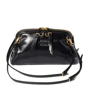 Miu Miu Caprice Leather Clutch - Black
