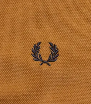 Fred Perry Cotton Twin Tipped Polo Shirt - Brown