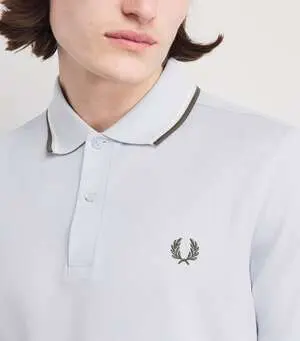 Fred Perry Cotton Twin Tipped Polo Shirt - Blue