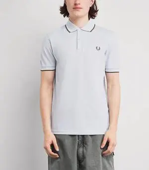 Fred Perry Cotton Twin Tipped Polo Shirt - Blue