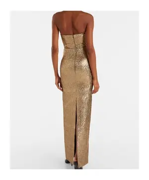 Roland Mouret Lame Jacquard Bustier Gown