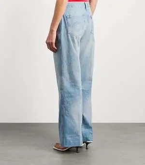 Sandro Zipped Pocket Wide-leg Jeans