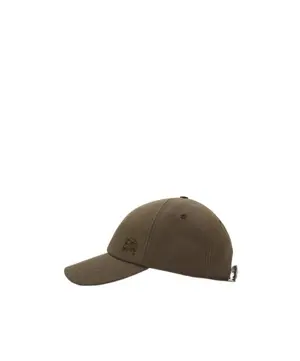Burberry Gabardine Baseball Cap With Embroidered Equestrian Knight Design