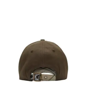 Burberry Gabardine Baseball Cap With Embroidered Equestrian Knight Design