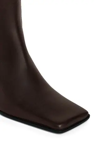 Alaïa Square Toe Chunky Heel Boots