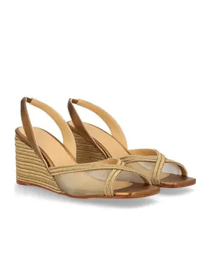CastaÑer Betty Square-toe Wedge Espadrilles - Green