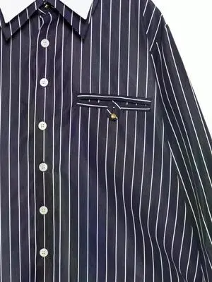 Dice Kayek Pinstriped Contrast-collar Shirt