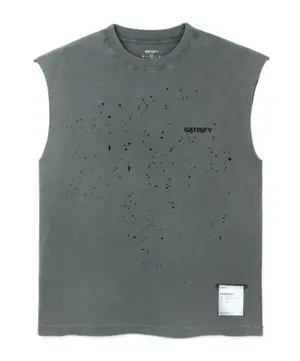 Satisfy Distressed Logo Tank Top