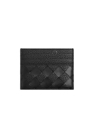 Bottega Veneta Intrecciato Credit Card Case - Black