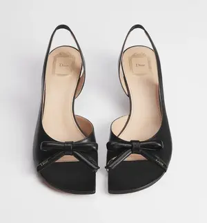 Dior Bow Heeled Slingback Sandal
