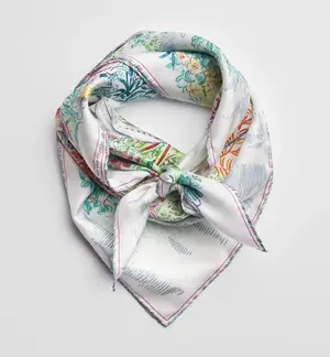 Dior Charming Garden90 Square Scarf - White
