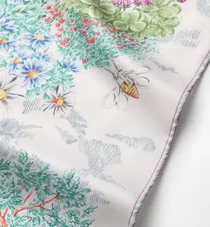 Dior Charming Garden90 Square Scarf - White