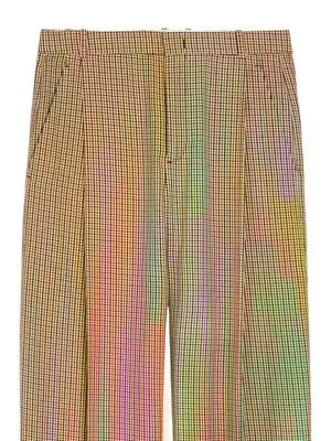 Vince Check Pleated Trousers