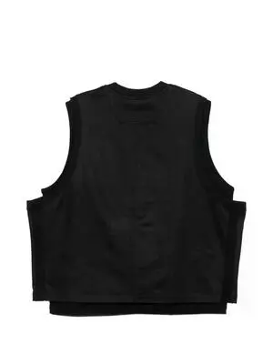 JUUN.J Layered Logo Plaque Vest