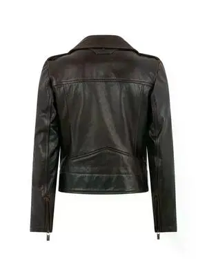 SALVATORE SANTORO Dark Leather Biker Jacket