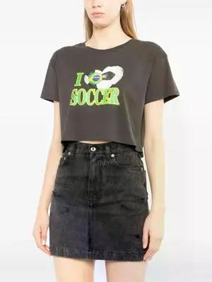 MELT Graphic Print Cropped T-shirt